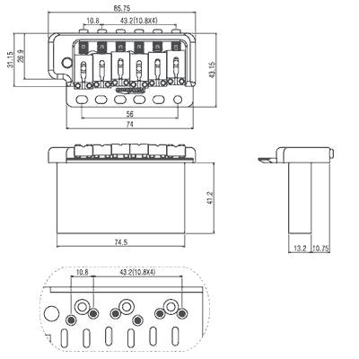 Wilkinson WVP6 SBCR - Steel Block Elektro Gitar Köprüsü Fiyatı